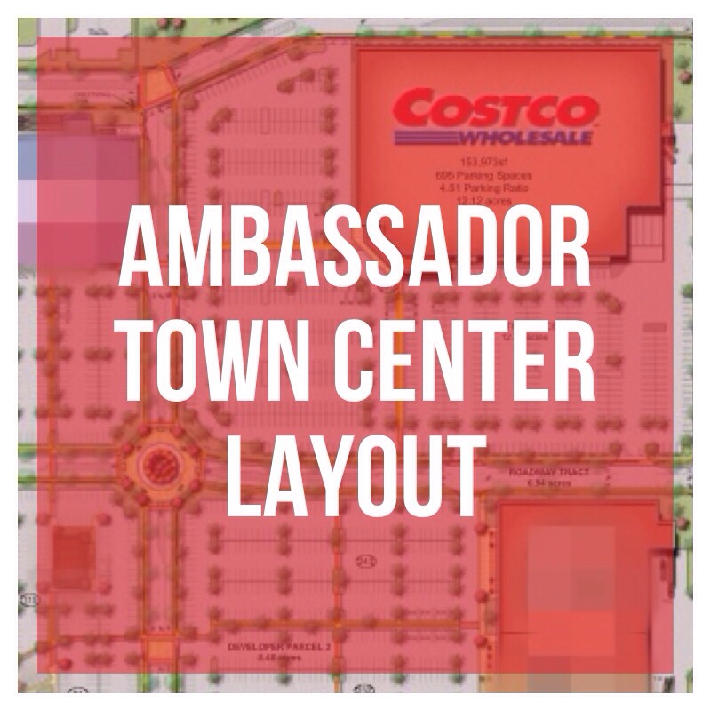 Ambassador Town Center Layout – Developing Lafayette