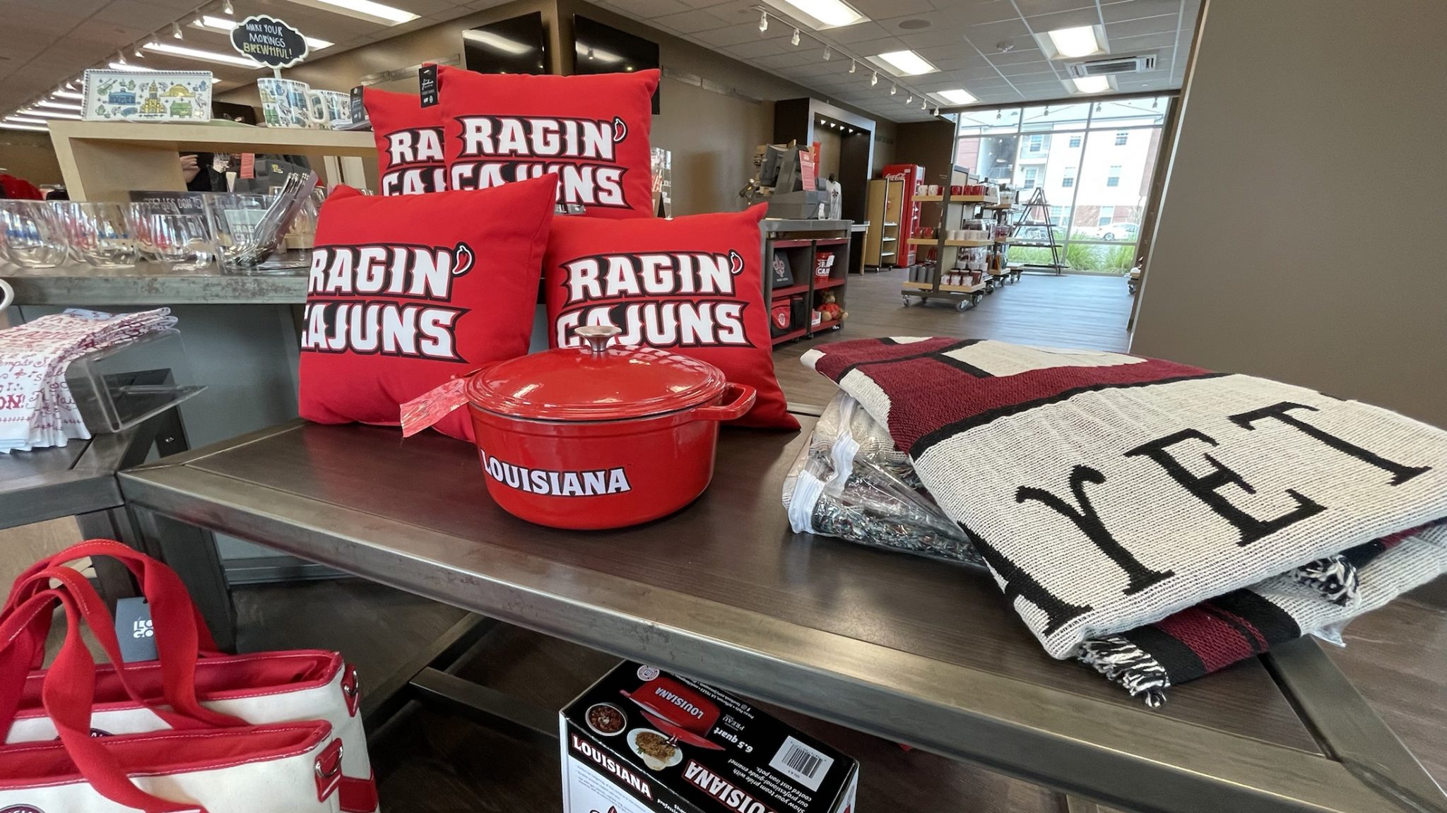 A Look Inside The New Ragin’ Cajun Red Zone Store On Johnston Street ...