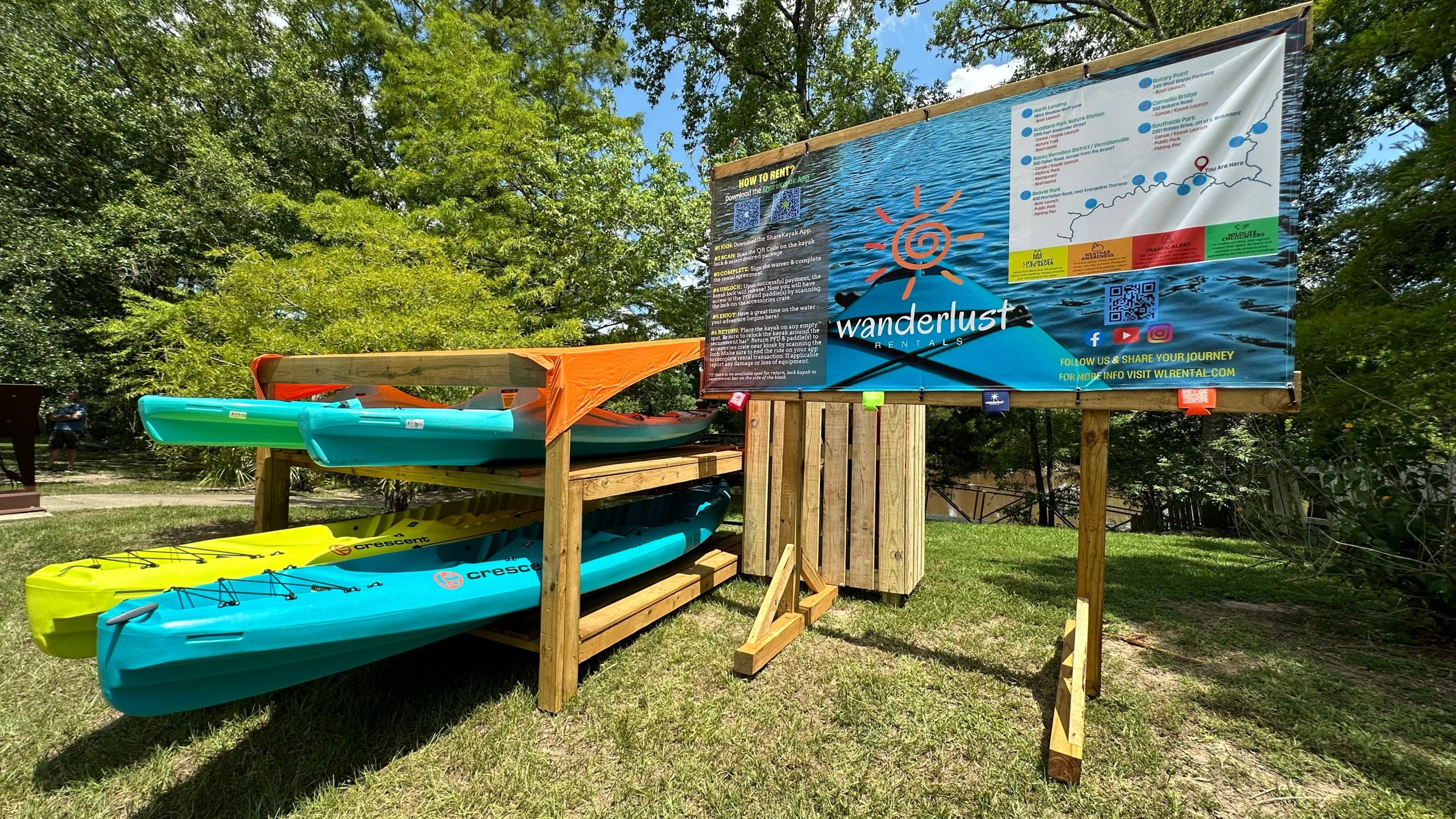 Louisiana’s First Multi-point Self-serve Kayak Rental Kiosks Now Open ...